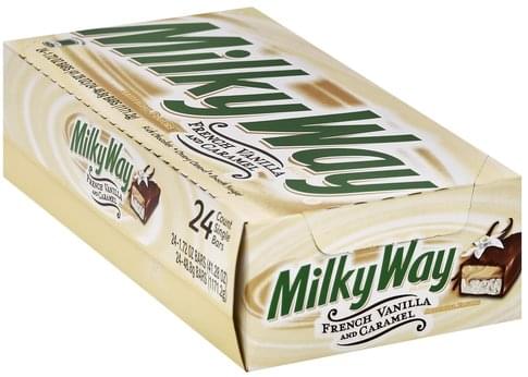 Milky Way French Vanilla and Caramel Candy Bar - 24 ea, Nutrition ...