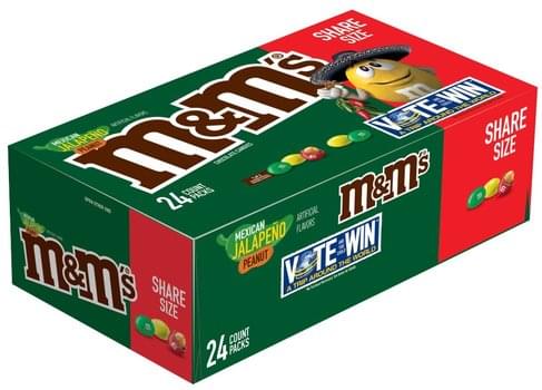 M & M Mexican Jalapeno Peanut, Share Size Chocolate Candies - 24 ea ...