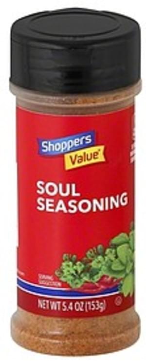 Shoppers Value Soul Seasoning - 5.4 oz, Nutrition Information | Innit