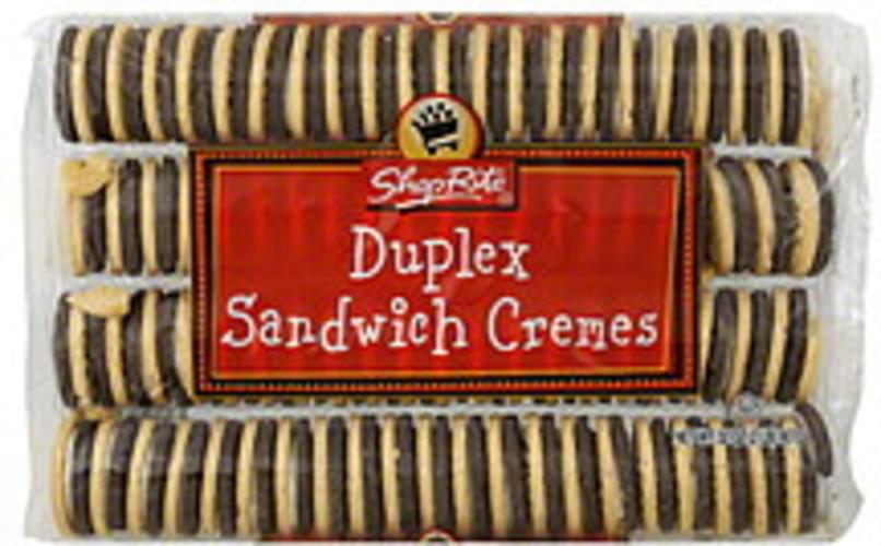 Shoprite Sandwich Cremes Duplex Cookies 32 Oz Nutrition