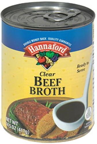 Hannaford Clear Beef Broth - 14.5 oz, Nutrition Information | Innit