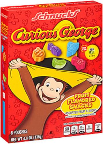 Schnucks Curious George Fruit Flavored Snacks - 4.8 oz, Nutrition ...