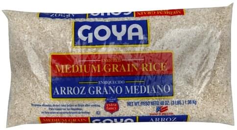 Goya Medium Grain Rice - 48 oz, Nutrition Information | Innit