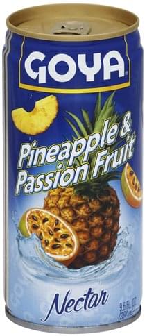 Goya Pineapple & Passion Fruit Nectar - 9.6 oz, Nutrition Information ...