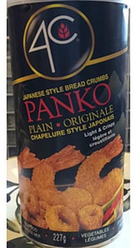 4C Panko Japanese Style Plain Bread Crumbs - 227 g, Nutrition ...