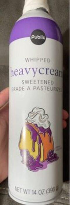 Publix Whipped Heavy Cream - 6 g, Nutrition Information | Innit