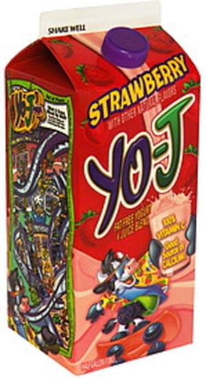 Yo J Strawberry Fat-Free Yogurt & Juice Blend - 64 oz, Nutrition ...
