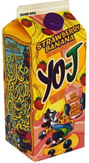 Yo-J Strawberry Banana Fat-Free Yogurt & Juice Blend - 64 oz, Nutrition ...