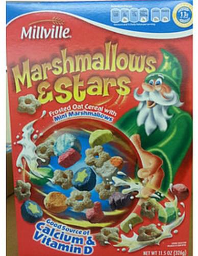 Millville Marshmallows & Stars Frosted Oat Cereal with Mini ...