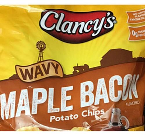 Clancys Maple Bacon Wavy Potato Chips 28 G Nutrition Information