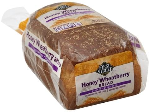 First Street Honey Wheatberry, Country Style Bread - 24 oz, Nutrition ...