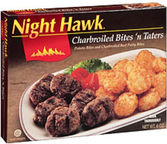 Night Hawk Charbroiled Beef Patty & Potato Bites Frozen Entrée - 6 oz ...