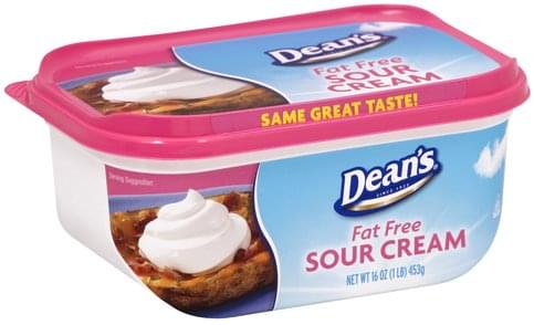 Deans Fat Free Sour Cream - 16 oz, Nutrition Information | Innit