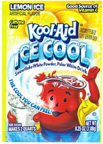 Kool Aid Lemon Ice Unsweetened Soft Drink Mix - 7.08 g, Nutrition ...