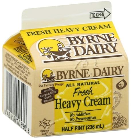 Byrne Dairy Fresh Heavy Cream - 0.5 pt, Nutrition Information | Innit