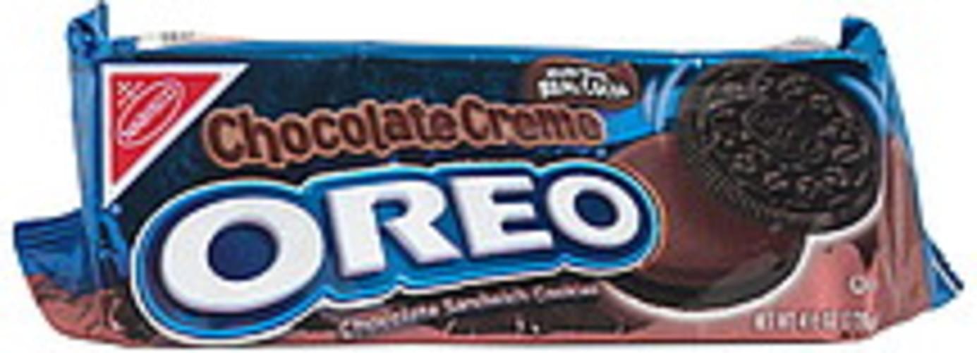 Oreo Chocolate Cream Chocolate Sandwich Cookies - 4.5 oz, Nutrition ...