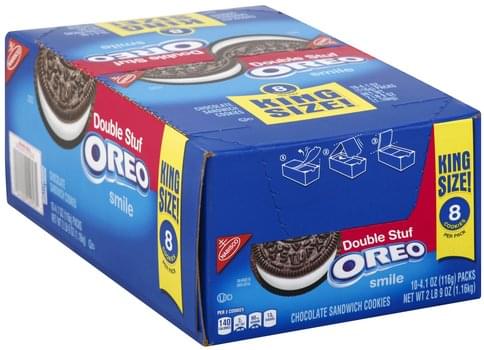 Oreo Double Stuf Chocolate Sandwich Cookies Original Flavor 1 King
