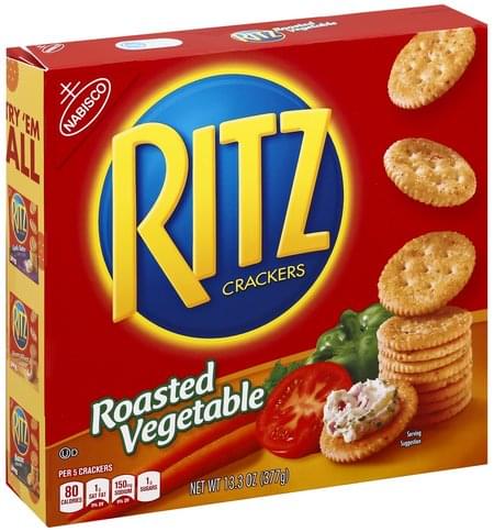 Ritz Roasted Vegetable Crackers - 13.3 oz, Nutrition Information | Innit