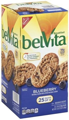 BelVita Blueberry Breakfast Biscuits - 25 ea, Nutrition Information | Innit
