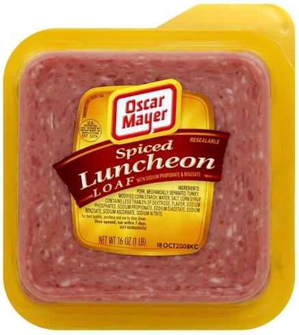 Oscar Mayer Spiced Luncheon Loaf - 16 oz, Nutrition Information | Innit