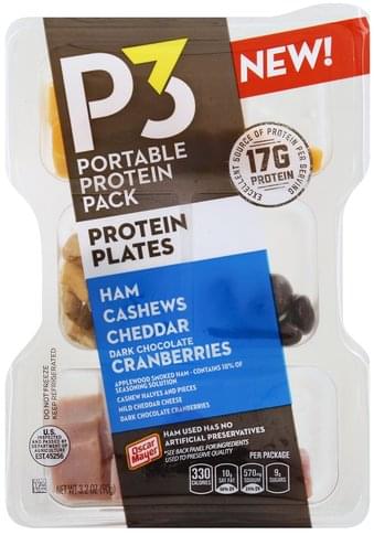 P3 Portable, Protein Plates Protein Pack - 3.2 oz, Nutrition ...