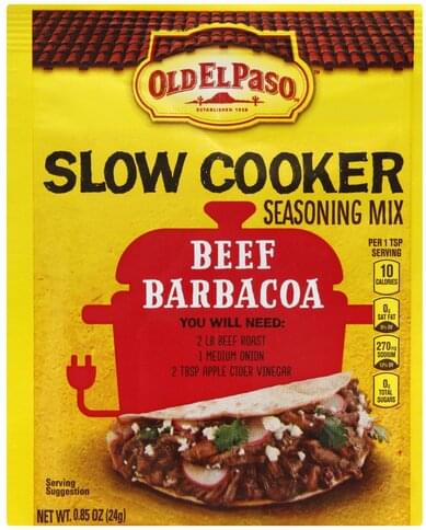 OLD EL PASO Beef Barbacoa Seasoning Mix - 0.85 oz, Nutrition ...