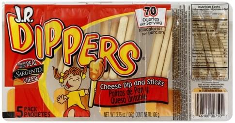 JR Dippers Cheese Dip and Sticks - 5 ea, Nutrition Information | Innit