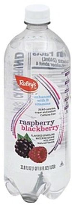 Raleys Raspberry Blackberry Flavored Sparkling Water Beverage - 33.8 oz, Nutrition Information ...