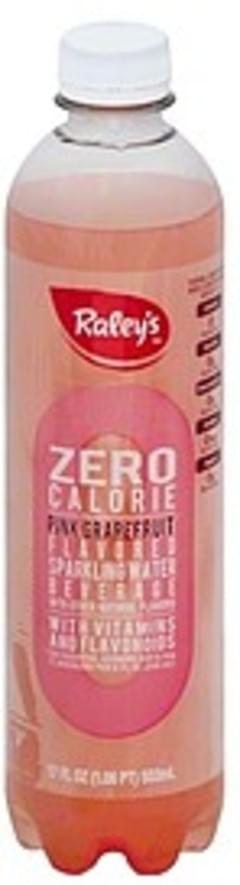Raleys Zero Calorie, Pink Grapefruit Flavored Sparkling Water Beverage - 17 oz, Nutrition ...