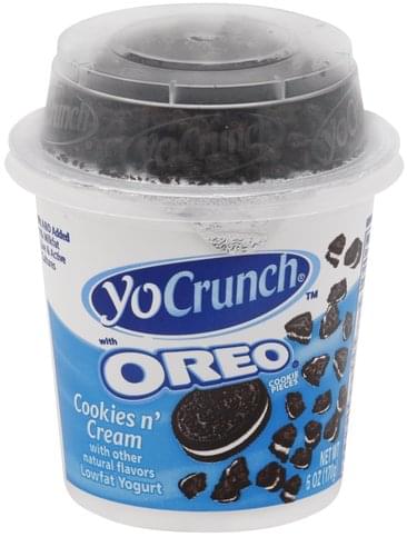 YoCrunch Lowfat, Cookies n' Cream, with Oreo Cookie Pieces Yogurt - 6 ...