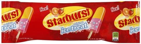 Starburst Original, Orange & Strawberry Ice Treat - 2.75 oz, Nutrition ...