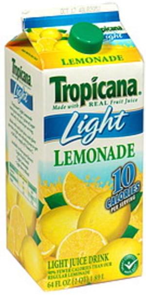 Tropicana Light Sugar Free Lemonade Nutrition Facts | Besto Blog