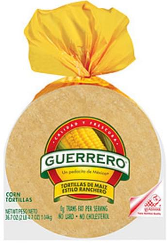 Guerrero Corn Tortillas 367 Oz Nutrition Information Innit