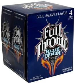 Full Throttle Blue Demon Energy Drink - 4 ea, Nutrition Information | Innit