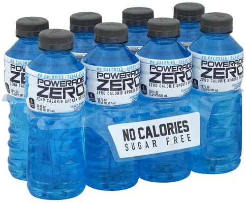 Blue Powerade Nutrition Label
