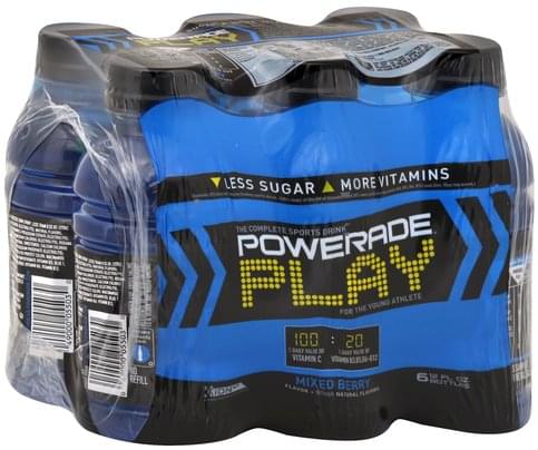 Powerade The Complete, Mixed Berry Sports Drink - 6 ea, Nutrition ...