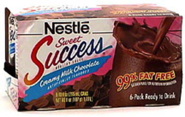 Sweet Success Healthy Shake, Creamy Milk Chocolate - 6 ea, Nutrition ...