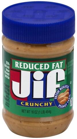 Jif Reduced Fat, Crunchy Peanut Butter Spread - 16 oz, Nutrition ...