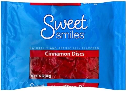Sweet Smiles Cinnamon Discs Candy - 12 oz, Nutrition Information | Innit