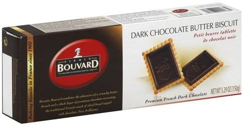 Biscuits Bouvard Dark Chocolate, Premium French Butter Biscuit - 12 ea ...