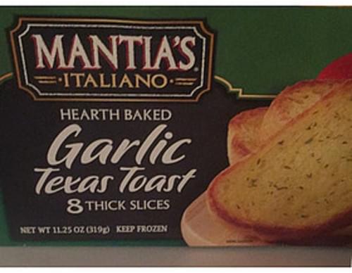 Mantia's Italiano Thick Slices Garlic Texas Toast - 40 g, Nutrition ...