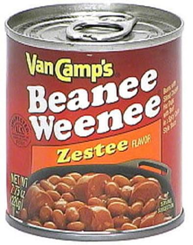 Van Camps Zestee Flavor Beanee Weenee - 7.75 oz, Nutrition Information ...