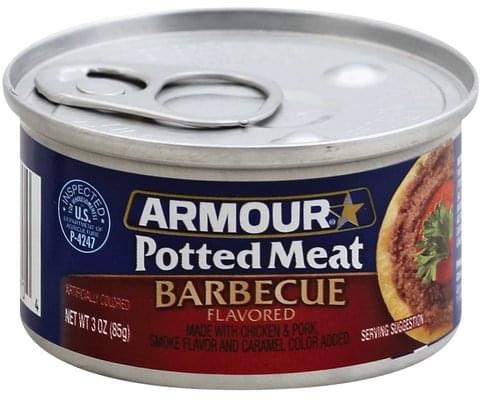 Armour Barbecue Flavored Potted Meat - 3 oz, Nutrition Information | Innit