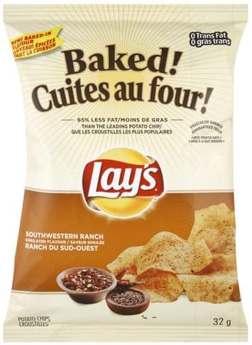 Lays Southwestern Ranch Potato Chips - 32 g, Nutrition Information | Innit