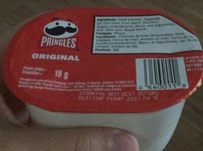 Pringles Original Ingredients