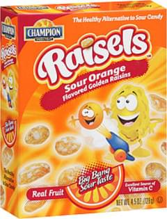 Champion Raisels Golden Sour Orange Flavored Raisins - 4.5 oz ...