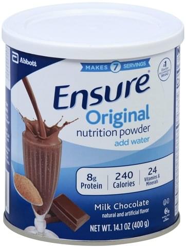 Ensure Original, Milk Chocolate Nutrition Powder - 14.1 oz, Nutrition ...
