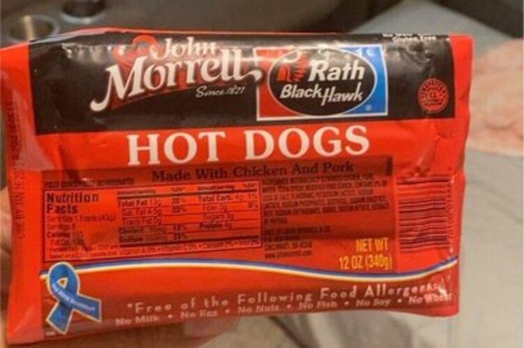 John Morrell Rath Blackhawk Hot Dogs - 12 oz, Nutrition Information | Innit
