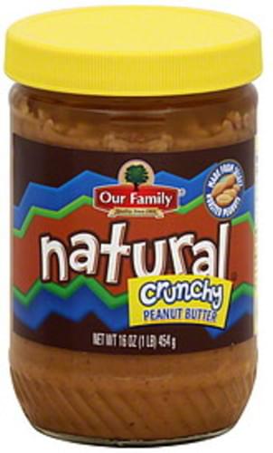 Our Family Crunchy Peanut Butter - 16 oz, Nutrition Information | Innit