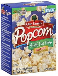 Our Family Butter Popcorn - 3 ea, Nutrition Information | Innit
